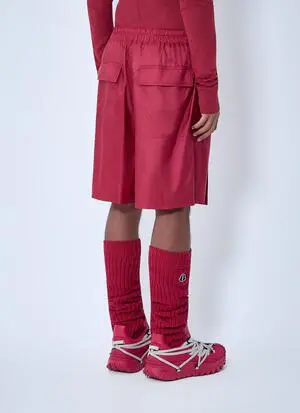 Moncler Rick Owens Drawstring Midi Kilt Shorts