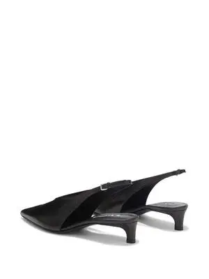 JIL SANDER Leather Pump With Ankle Strap