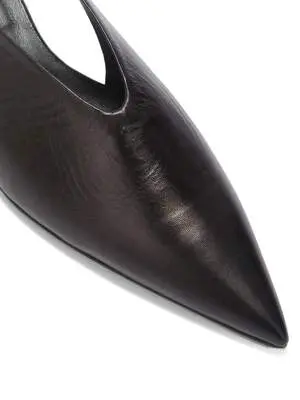 JIL SANDER Leather Pump With Ankle Strap
