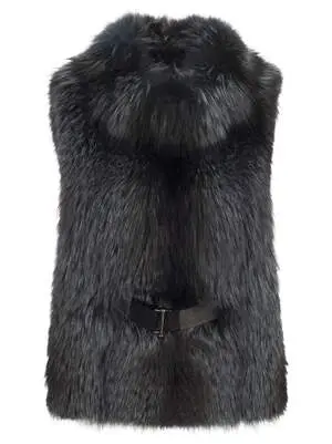 Brunello Cucinelli Fox Fur Vest - Blue