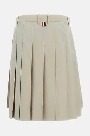 Thom Browne Cotton Pleated Skirt - Multicolor
