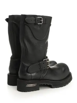 Balenciaga Venom Leather Boots - Black