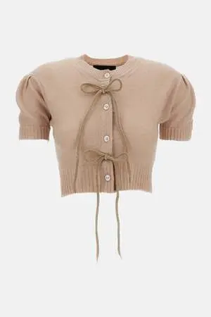 Simone Rocha Cropped Cashmere Cardigan - Multicolor