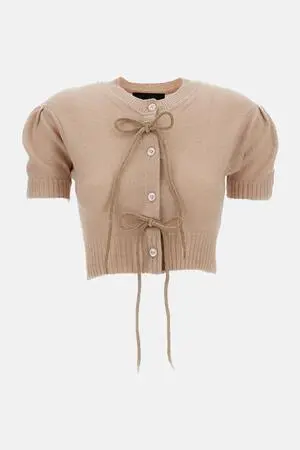 Simone Rocha Cropped Cashmere Cardigan - Multicolor