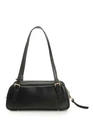 Versace Tag Bowling Bag In Nappa Leather