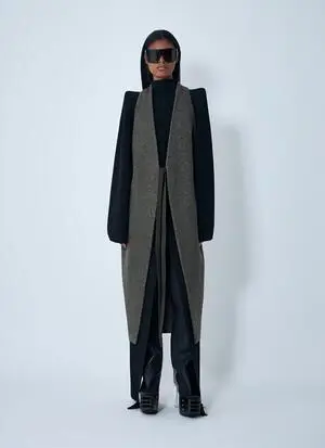 Rick Owens Wool Draped Waistcoat