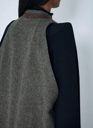 Rick Owens Wool Draped Waistcoat