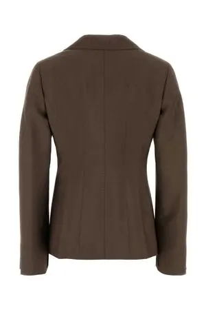 Fendi Mud Wool Blend Blazer