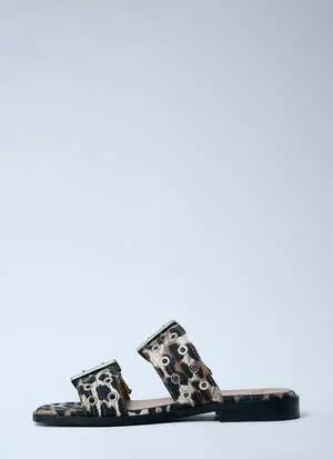 GANNI Buckle Two Strap Sandals - Brown