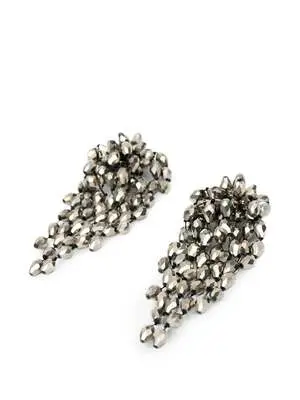 Isabel Marant Étoile Hanabi Beaded Pendant Clip Earrings - Silver