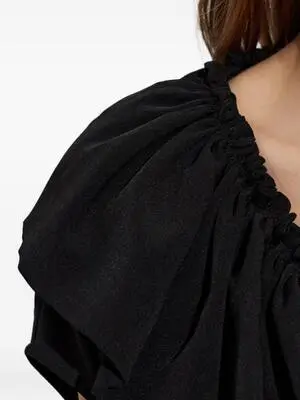 Dries Van Noten Jersey Top With Belt - Black