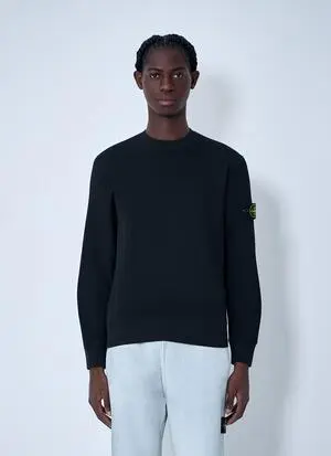Stone Island Logo Patch Sweater - Black