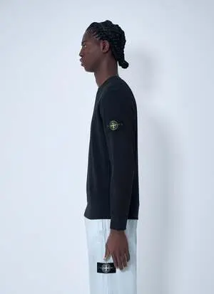 Stone Island Logo Patch Sweater - Black