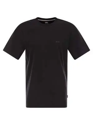 BOSS Cotton Jersey T-shirt With Logo - Black