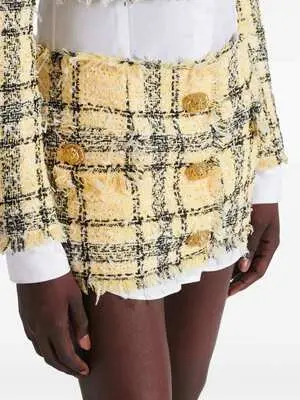 Balmain Tweed Skirt With Buttons