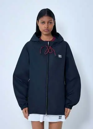 Miu Miu Hooded Zip Jacket - Blue