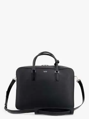 TOM FORD Leather Work Bag With Front Lettering Logo