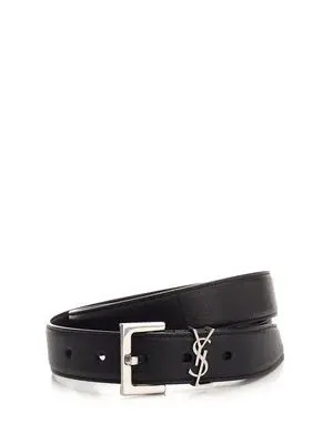 Saint Laurent Cassandre Belt - Black