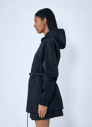 Prada Re-nylon Hooded Belted Anorak Jacket
