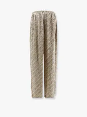 Balenciaga Monogram Silk Trousers