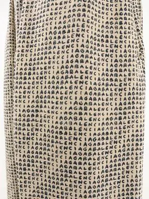 Balenciaga Monogram Silk Trousers - Multicolor