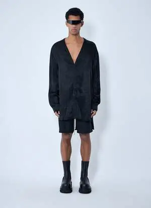 Rick Owens Oversized V-neck Shirt