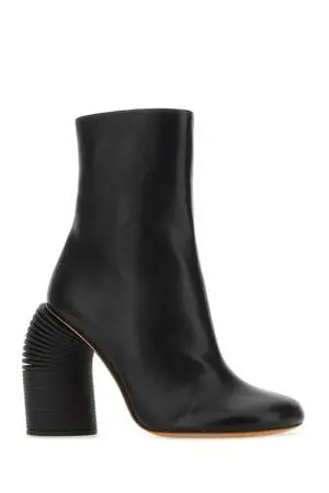 Off-White Leather Spring Ankle Boots