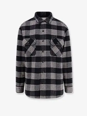 Celine Quilted Overshirt Wool Shirt - Multicolor