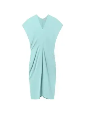 Stella McCartney Draped V-neck Midi Dress