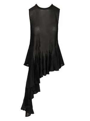 Alaïa Asymmetrical Top With Godet - Black