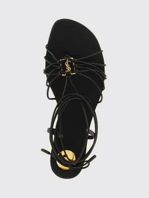 Saint Laurent Leather Babylone Sandal - Black