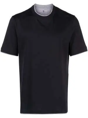 Brunello Cucinelli T-shirt With Faux-layering - Multicolor