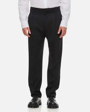 LANVIN Straight Leg Wool Trousers - Multicolor