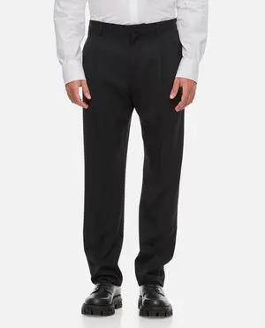 LANVIN Straight Leg Wool Trousers - Multicolor
