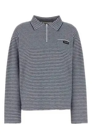 Miu Miu Embroidered Cotton Blend Polo Shirt - Multicolor