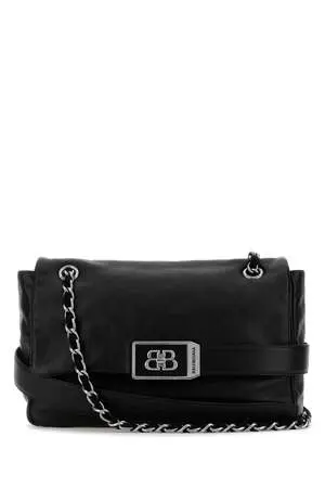 Balenciaga Leather Shoulder Bag - Black