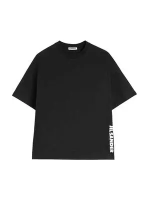JIL SANDER Crew-neck Cotton T-shirt - Black