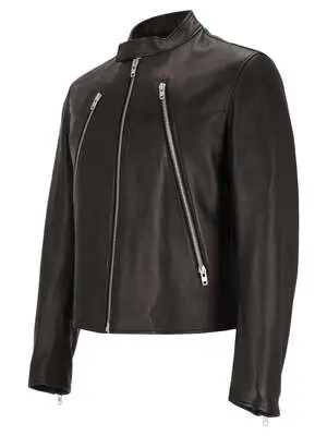 MAISON MARGIELA 5-zip Leather Jacket