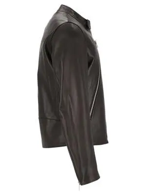 MAISON MARGIELA 5-zip Leather Jacket