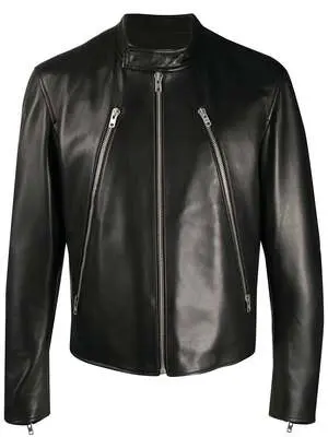 MAISON MARGIELA 5-zip Leather Jacket