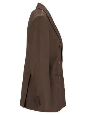Max Mara Double-breasted Wool Gabardine Blazer