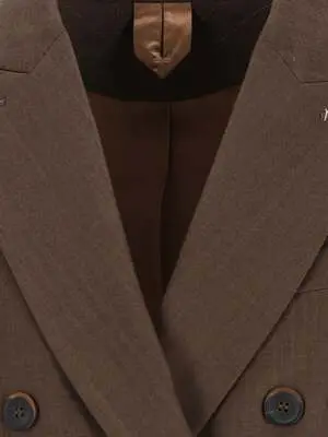 Max Mara Double-breasted Wool Gabardine Blazer