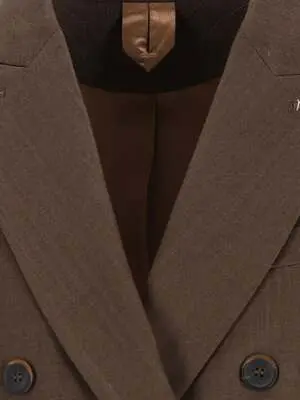Max Mara Double-breasted Wool Gabardine Blazer