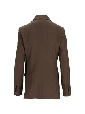 Max Mara Double-breasted Wool Gabardine Blazer - Brown