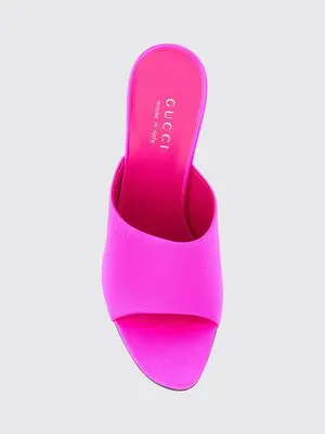 Gucci Satin Mules - Pink