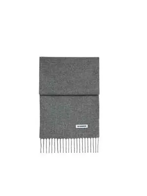 JIL SANDER Small Wool Scarf - Gray