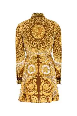 Versace Printed Twill Shirt Dress