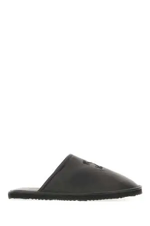 Off-White Leather Slippers - Multicolor