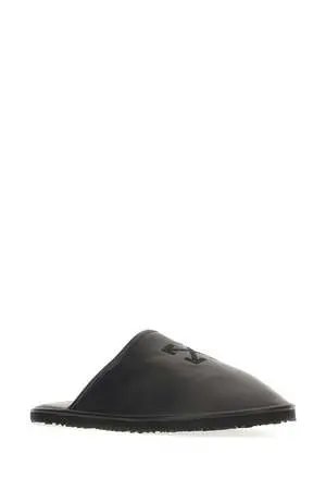 Off-White Leather Slippers - Multicolor
