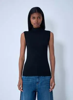 Sportmax Wool Turtleneck Top - Black